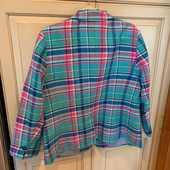 Talbots | Jackets & Coats | Talbots Madras Blazer Size 6 | Poshmark